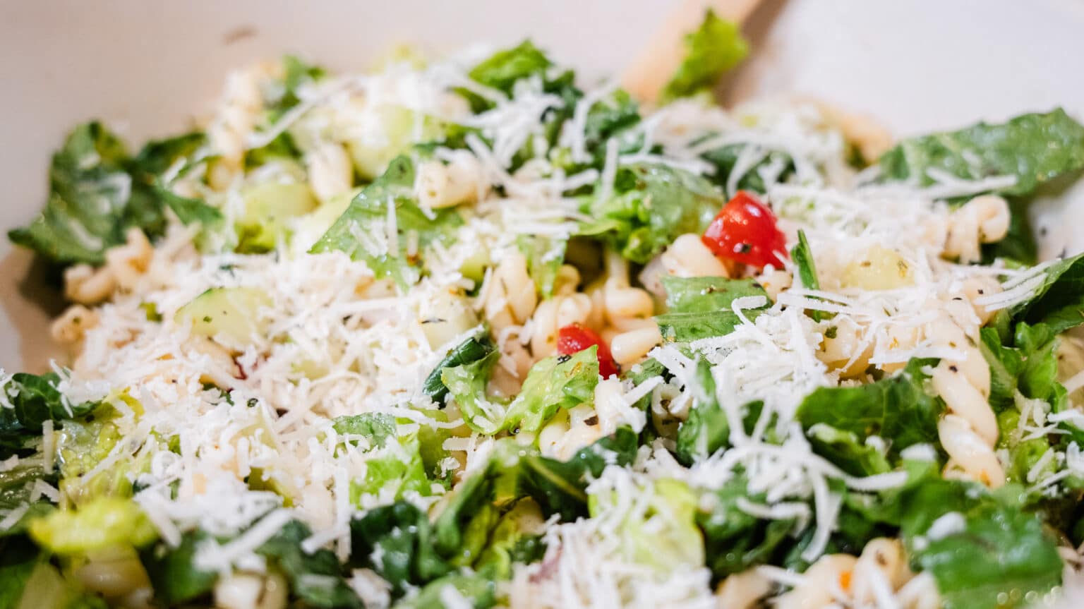 Italian Lettuce Pasta Salad - Our Family Cooks