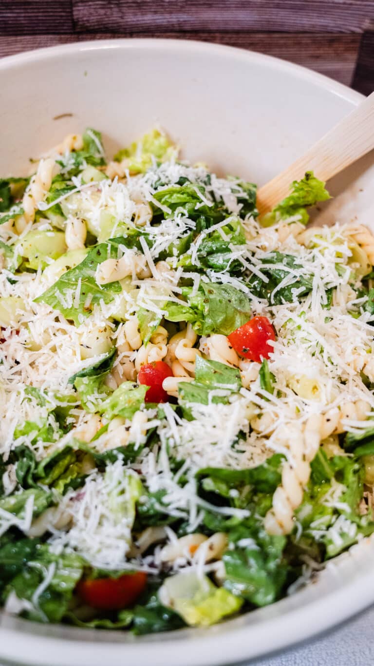 Italian Lettuce Pasta Salad - Our Family Cooks